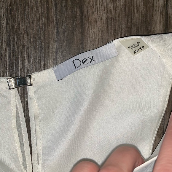 Dex | Tops | Dex White Sheer Overlay Tank | Poshmark